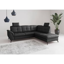 Sit & More Ecksofa SIT & MORE, T:212cmschwarz, Wohnzimmer, Sofas, "Zora"