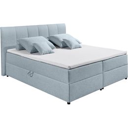Boxbett ED EXCITING DESIGN ""Granada" OTTOs Choice, Topseller inkl. Bettkasten und Topper", pastellblau colet 83, B:200cm L:213cm, 100% Polyester, Komplettbetten, erhältlich in den Größen 120x200cm & 180x200cm