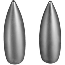 Gardinenstangen-Endstück Liedeco "Bullet", silber (chromfarben, matt), H:2,2cm L:8cm Ø:1,6cm, Gardinenstangenendstücke, für Gardinenstangen Ø 16 mm