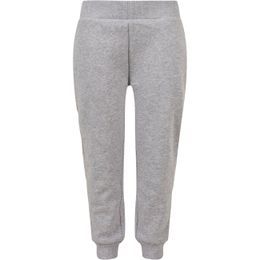 Stoffhose Urban Classics "Urban Classics Herren Boys Organic Basic Sweatpants", Mädchen, Gr. 122/128, Normalgrößen, grau, 100% Baumwolle, unifarben, normal, Hosen