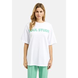 Smith & Soul Rundhalsshirt SMITH & SOUL, Damen, Gr. L, grün (mint), Material: 100% Baumwolle, bedruckt, oversize normal, angeschnitten gerader Abschluss, Shirts