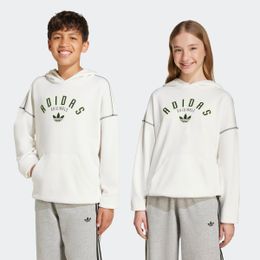 Kapuzensweatshirt adidas originals "HOODIE", Mädchen, Gr. 134, cloud weiß, Obermaterial: 70% Baumwolle, 30% Polyester, Sweatshirts