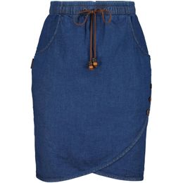 alife and kickin Sommerrock ALIFE & KICKIN "Damen LucyAK DNM A", Damen, Gr. XL, blau (schwarz denim), 95% Baumwolle, 5% Elasthan, Röcke