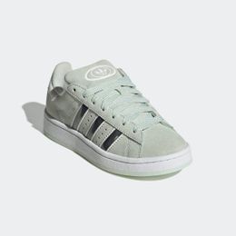 Sneaker adidas originals "CAMPUS 00S KIDS", Mädchen, Gr. 36, linen grün, matte silber, sanftes weiß, Leder, Synthetik, Schuhe