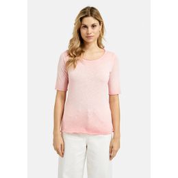 Smith & Soul Kurzarmpullover SMITH & SOUL, Damen, Gr. S, rot (coral), Feinstrick, Material: 50% Baumwolle, 50% Polyester, unifarben, slim fit normal, Rundhals, eingesetzt gerader Abschluss, Pullover, aus Feinstrick