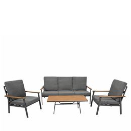 Pharao24.de Gartenmöbel Set Terrassensitzgruppe vierteilig aus Webstoff (vierteilig)