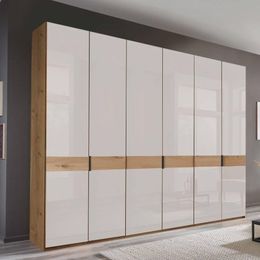 Pharao24.de Drehtürenschrank Garderobenschrank in modernem Design mit Metallgriffen