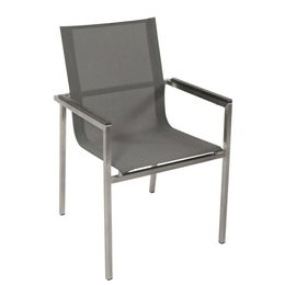 Pharao24.de Balkonstuhl Outdoor Stuhl in modernem Design mit Armlehnen (4er Set)