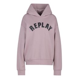 Replay Sweatshirt 'Brushed Cotton French Terry Fleece' female Pink size L