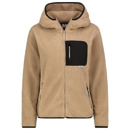 Sublevel Fleecejacke Damen Gr&ouml;&szlig;e S dunkelbeige / schwarz