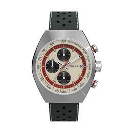 Timex Analoguhr 'Legacy Tonneau' Herren Gr&ouml;&szlig;e One Size beige / grau / rot / silber