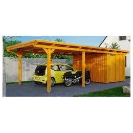 Skan Holz Einzelcarport SKANHOLZ "Emsland", braun (hellbraun), B/H/T: 223cm x, Carports
