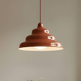 Aldex Hängeleuchte Fala, rot, Ø 23 cm, Glas