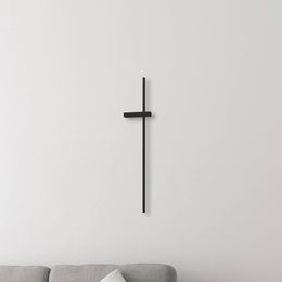 LED-Wandlampe Vision, Höhe 90 cm, Metall, schwarz, 3.000 K