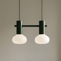 Aldex Hängeleuchte Flo, grün, 2-flammig, Glas