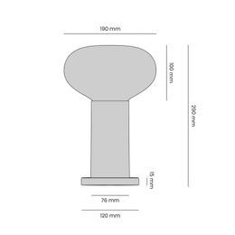 Aldex Tischleuchte Flo, rot, Ø 19 cm, Glas