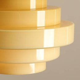 Aldex Hängeleuchte Filo, gelb, Ø 28 cm, Glas