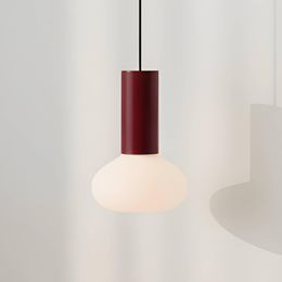 Aldex Hängeleuchte Flo, rot, 1-flammig, Glas