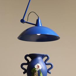 Aldex Hängeleuchte Melos, blau, Ø 36 cm, Metall