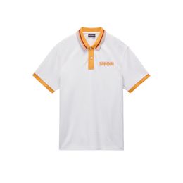Napapijri Poloshirt 'Murlo' Herren Gr&ouml;&szlig;e XXL orange / rot / wei&szlig;