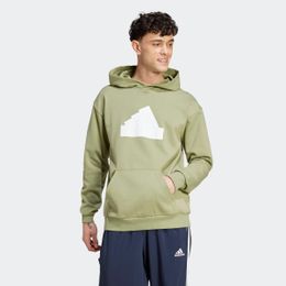 Kapuzensweatshirt adidas Sportswear "M FI BOS HD", Herren, Gr. L, grün (tent grün), Obermaterial: 64% Baumwolle, 36% Polyester, bedruckt, Sweatshirts