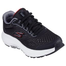 Sneaker Skechers "GO RUN CONSISTENT 2.0", Mädchen, Gr. 29, schwarz (schwarz, grau), Textil, Schuhe, Schnürschuh mit gepolsterter Sohle, Größenschablone zum Download