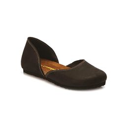 Comfortfusse Leder-Ballerinas in Schwarz - 61% | Größe 38 | Damen-ballerinas