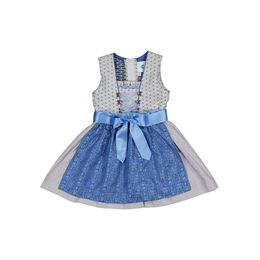 Isartrachten Dirndl in Grau/ Blau - 51% | Größe 116 | Kindertrachtenmode