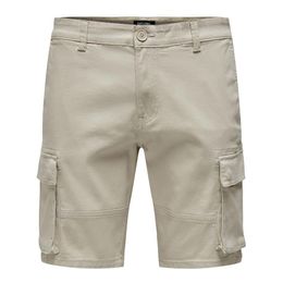 Only & Sons ONLY & SONS Shorts "Cam" in Beige - 65% | Größe S | Herren-plussize