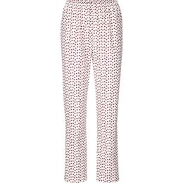 w&auml;schepur Damen Pyjama ecru-dunkelrot-bedruckt Gr&ouml;&szlig;e 48/50