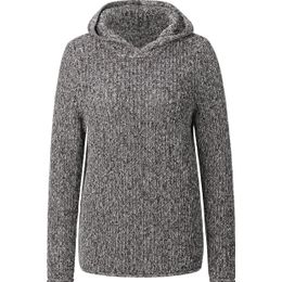 CR&Eacute;ATION L Damen Kapuzenpullover in Ripp-Optik graphit Gr&ouml;&szlig;e 46