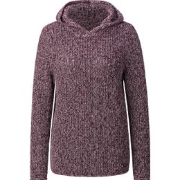 CR&Eacute;ATION L Damen Kapuzenpullover in Ripp-Optik burgund Gr&ouml;&szlig;e 44