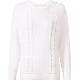 CR&Eacute;ATION L Damen Strickpullover im Mustermix ecru Gr&ouml;&szlig;e 38