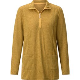 CR&Eacute;ATION L Damen Longshirt ocker-meliert Gr&ouml;&szlig;e 36