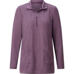 CR&Eacute;ATION L Damen Longshirt violett-meliert Gr&ouml;&szlig;e 46