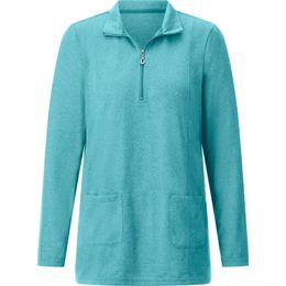 CR&Eacute;ATION L Damen Longshirt ozean-meliert Gr&ouml;&szlig;e 40