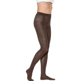 Rogo Damen Thermo-Strumpfhose braun Größe 34/36