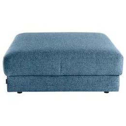Sofa-Mittelelement Home Affaire "Bloomfield Mega Hocker in 2 Gr&ouml;&szlig;en", blau (tepestry), B:109cm H:43cm T:114cm, 100% Polyester, Polsterelemente, Sofa-Element, passende Erweiterung zur Serie "Bloomfield", als Mittelelement passend