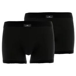 G&ouml;tzburg Boxershorts G&Ouml;TZBURG "X-lastic", Herren, Gr. 9 (XXXL), schwarz (schwarz, dunkel, uni), Single Jersey, Obermaterial: 95% Baumwolle, 5% Elasthan, unifarben, k&ouml;rpernah, Unterhosen, basic, elastischer Bund, eng, weich, elastisch, Baumwollmix