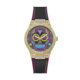 Guess Analoguhr 'Calaverta' Damen Größe One Size blau / gelb / pink / schwarz
