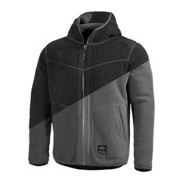 Ianos Sherpa 2-in-1 Fleecejacke wendbar wolf grey/schwarz, Größe XS