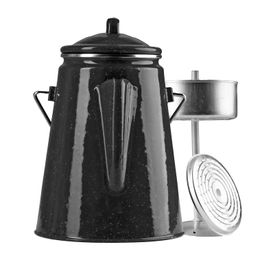 Mil-Tec Kaffeekanne Emaille m. Percolator schwarz