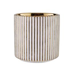 Butlers Blumentopf Streifen GOLDIE in Weiß | Gr.: onesize