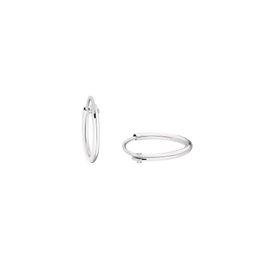 Amor Creolen WG 375/9ct, rhodiniert in Silber | Gr.: onesize