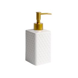 Intirilife Seifenspender Keramik mit Orientalischem Muster 290ml in Weiß | Gr.: onesize