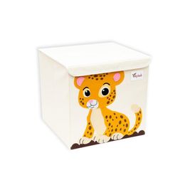 Intirilife Aufbewahrungsbox mit Deckel Kinder kompatibel mit Kallax Regalen in Tiger | Gr.: onesize