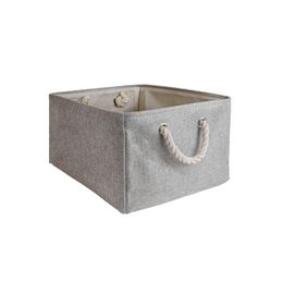 Intirilife Aufbewahrungskorb Box Organizer mit Henkel 41x31.5x21cm in Grau | Gr.: onesize