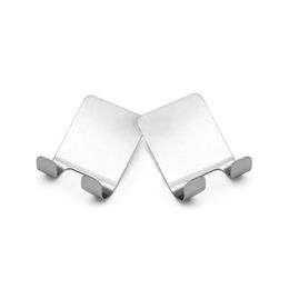 Intirilife Rasierer Halter Selbstklebend aus Edelstahl 4.5 x 6.3 x 2.5 cm in Silber | Gr.: onesize