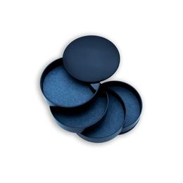 Intirilife Schmuckkasten 4 rotierbare Ebenen Schatulle Etui Kästchen 10 x 11 cm in Schwarz | Gr.: onesize