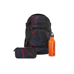 Coocazoo Schulrucksack-Set MATE Trinkflasche in Lava Lines | Gr.: onesize